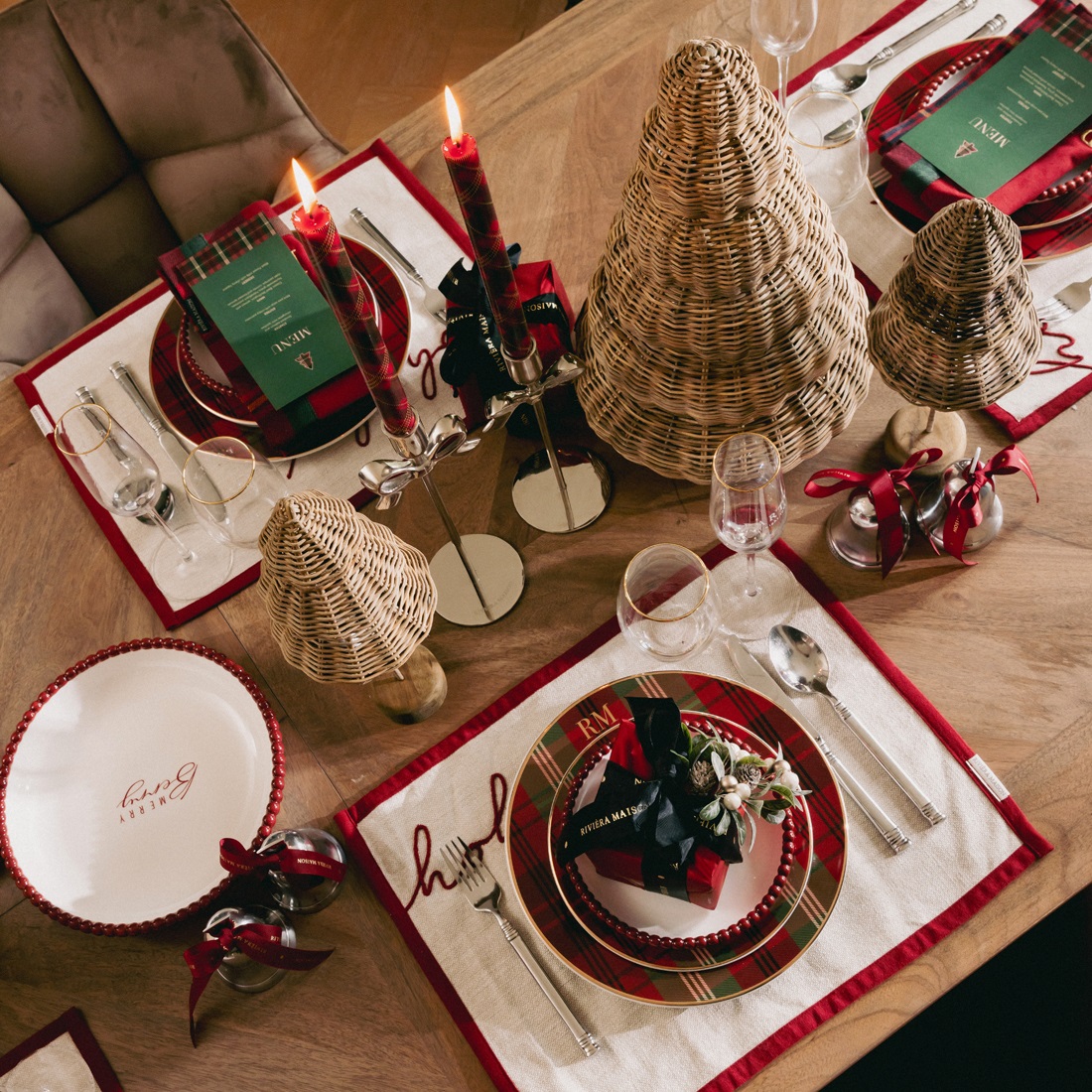 Rustic Rattan Wavy Christmas Tree riviera maison 568220 ...